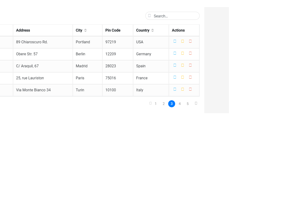 Data Table With Search Box - Web Designer Wall